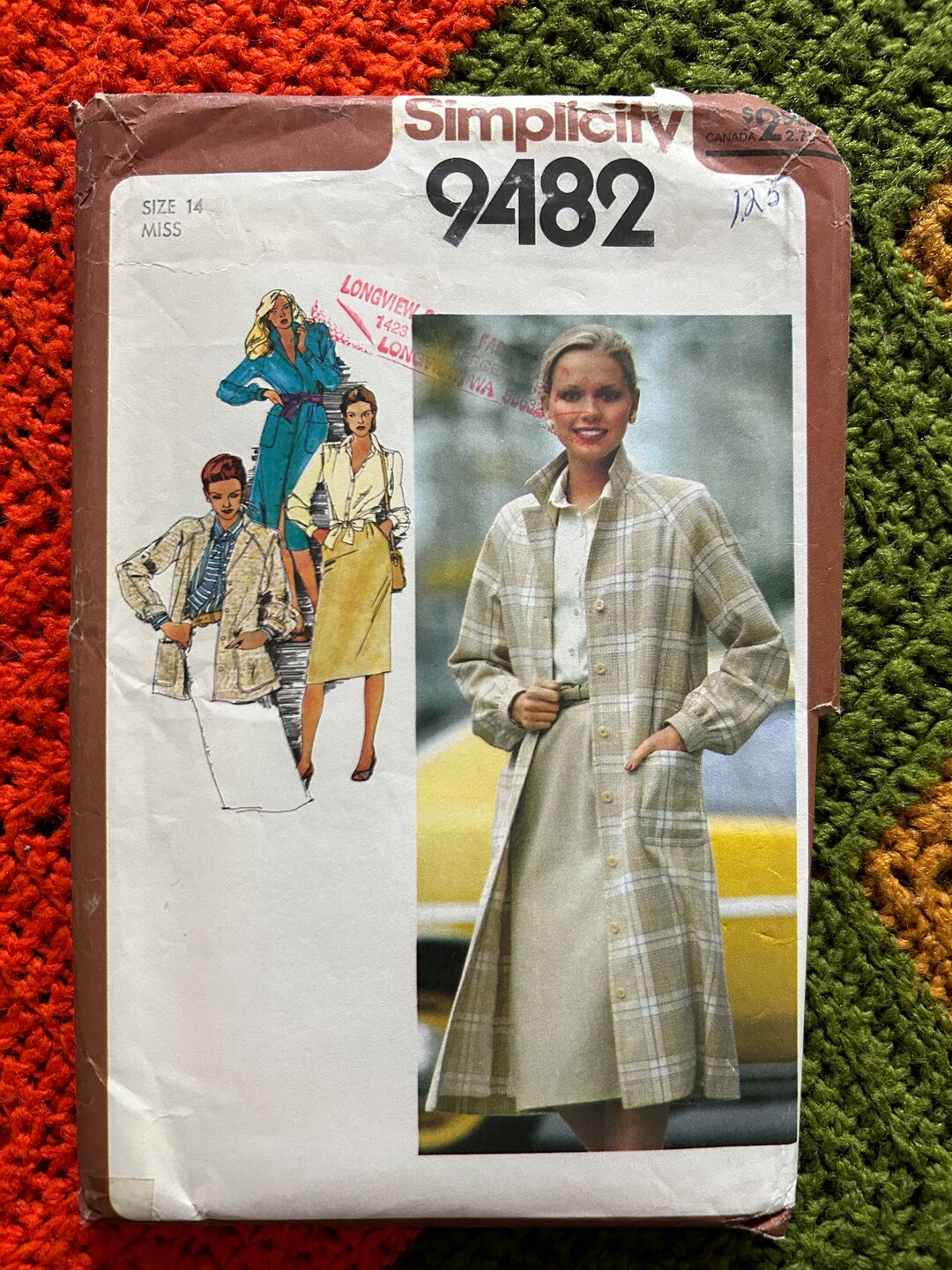 Vintage 1980 Simplicity Sewing Pattern 9482 Misses Unlined - Etsy