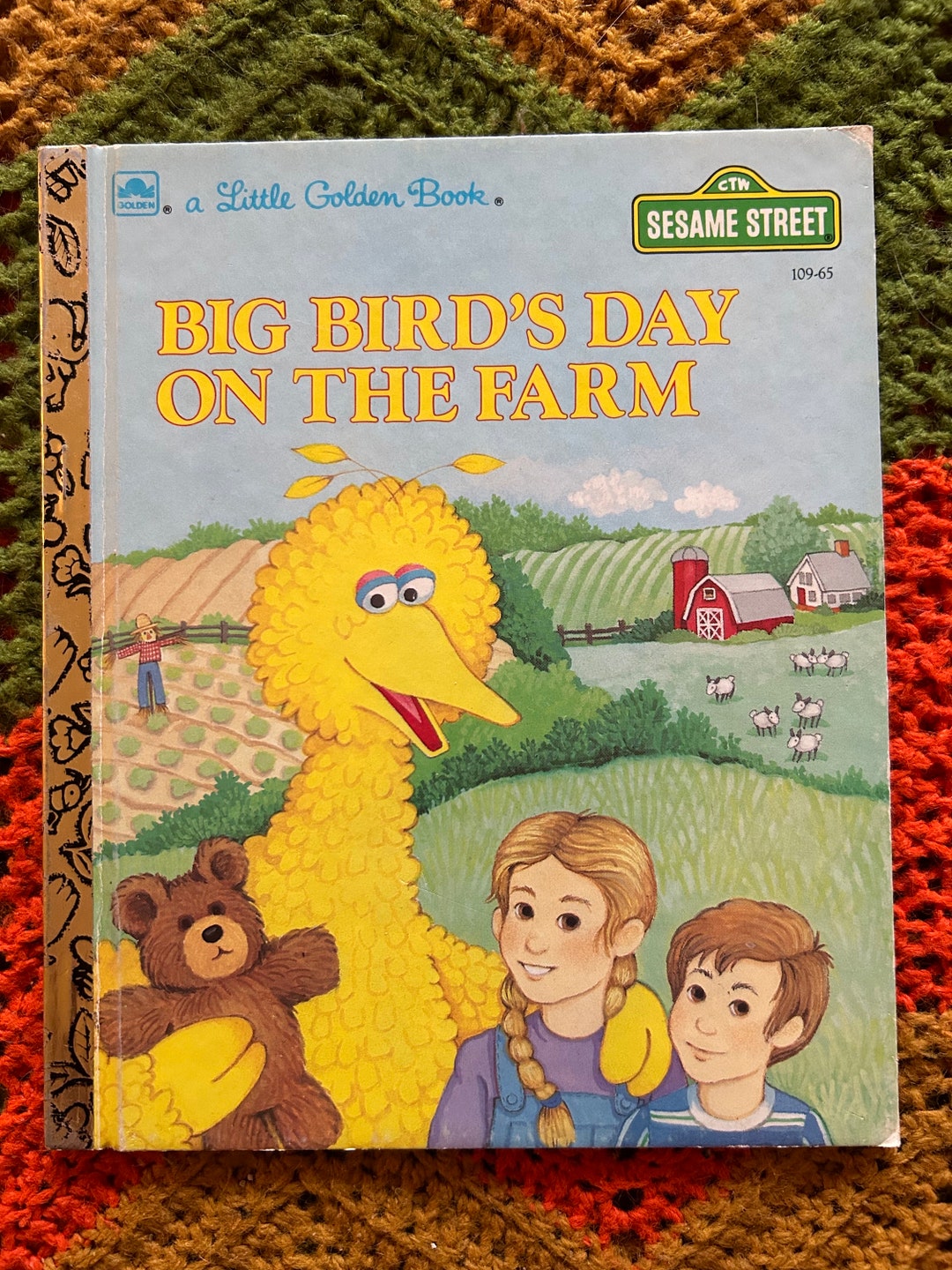 Vintage 1985 Big Bird's Day on the Farm Little Golden Book Sesame ...