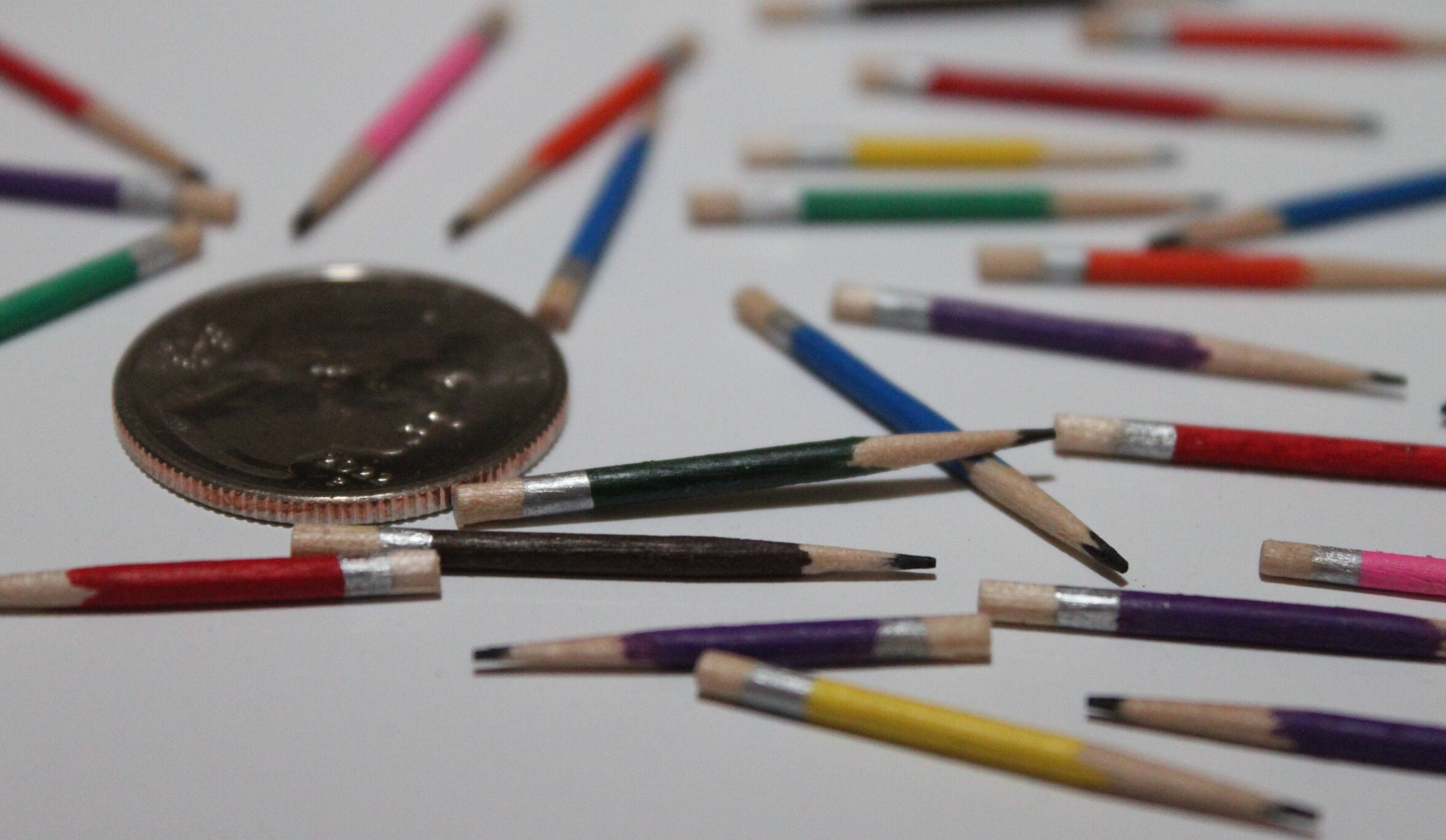 All New Miniature Mini Pencils 1" Scale LOT of 20 PRIMARY COLORS Barbie ...