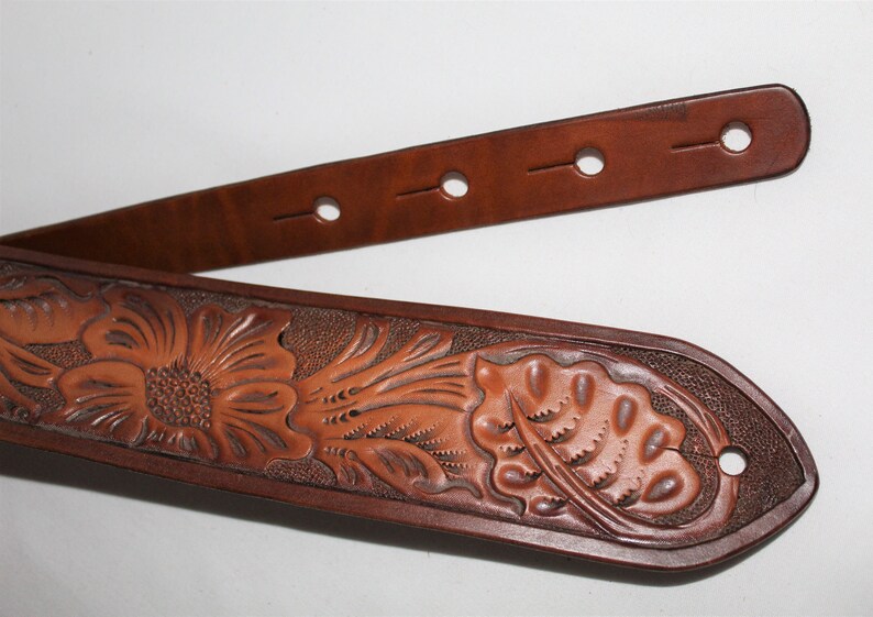 Acoustic Guitar, Banjo or Dobro Strap; Traditional Western Floral ...