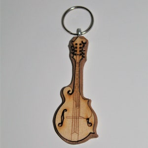 Guitar Banjo Mandolin Dobro Ukulele Fiddle Key/fob Ring; Handcrafted ...