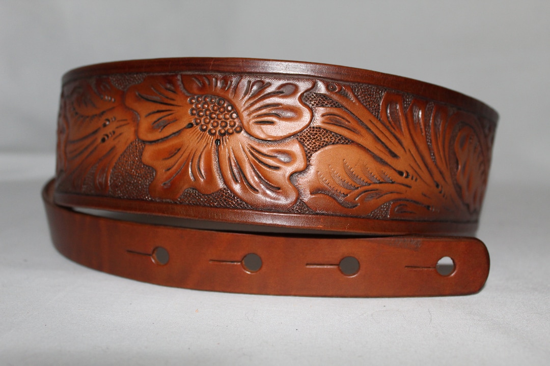 Acoustic Guitar, Banjo or Dobro Strap; Traditional Western Floral ...