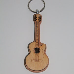 Guitar Banjo Mandolin Dobro Ukulele Fiddle Key/fob Ring; Handcrafted ...
