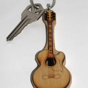 Guitar Banjo Mandolin Dobro Ukulele Fiddle Key/fob Ring; Handcrafted ...