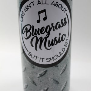 Bluegrass Music or G-clef Music Note Tumbler; Gift for Musicians ...