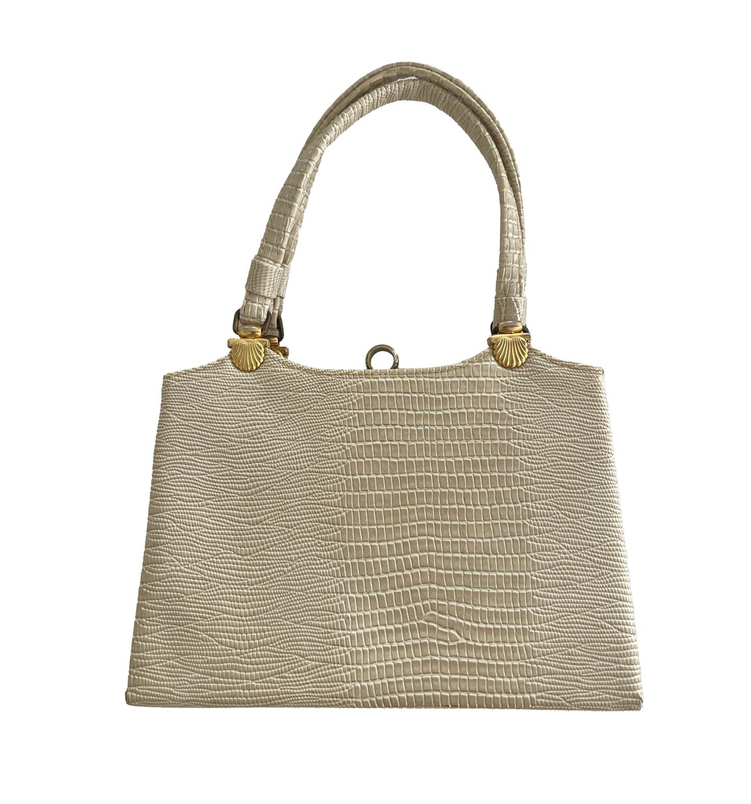 Vintage 1950s Ivory Cream Beige Lizard Embossed After Five Purse - Etsy