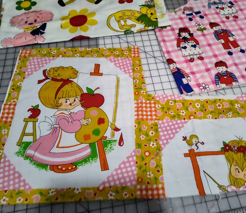 Vintage Children's Fabric Cutouts and Scraps - Etsy