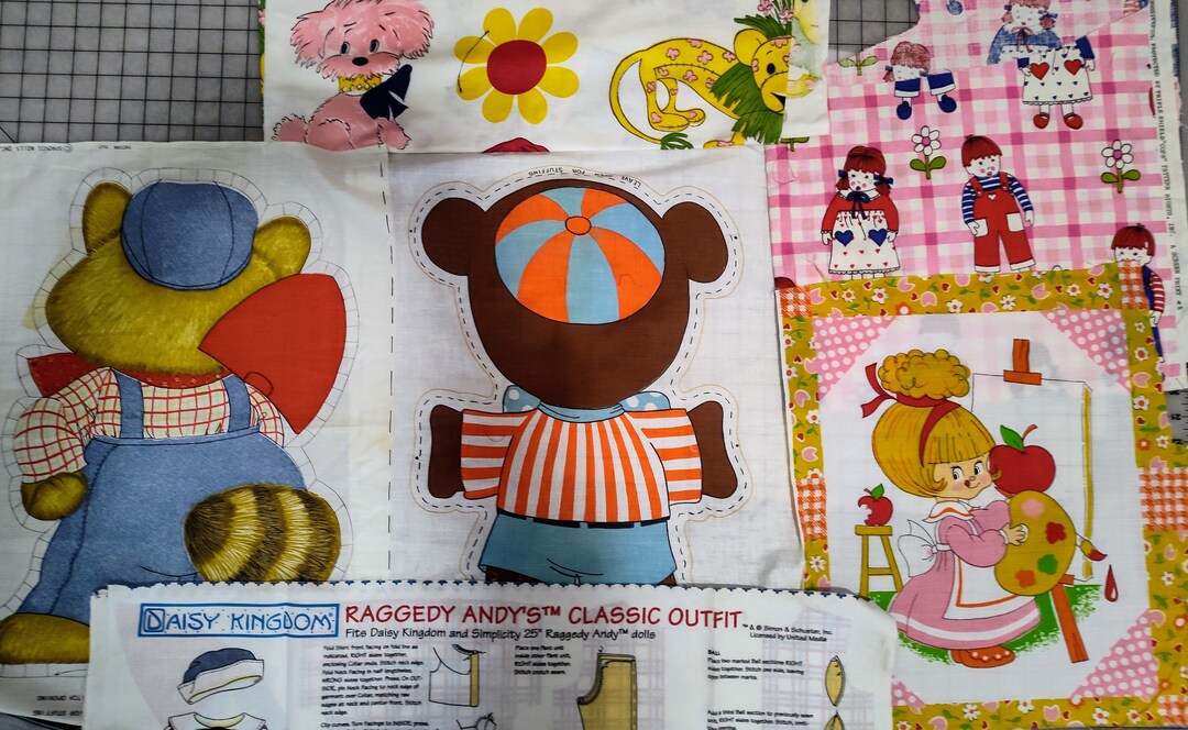 Vintage Children's Fabric Cutouts and Scraps - Etsy