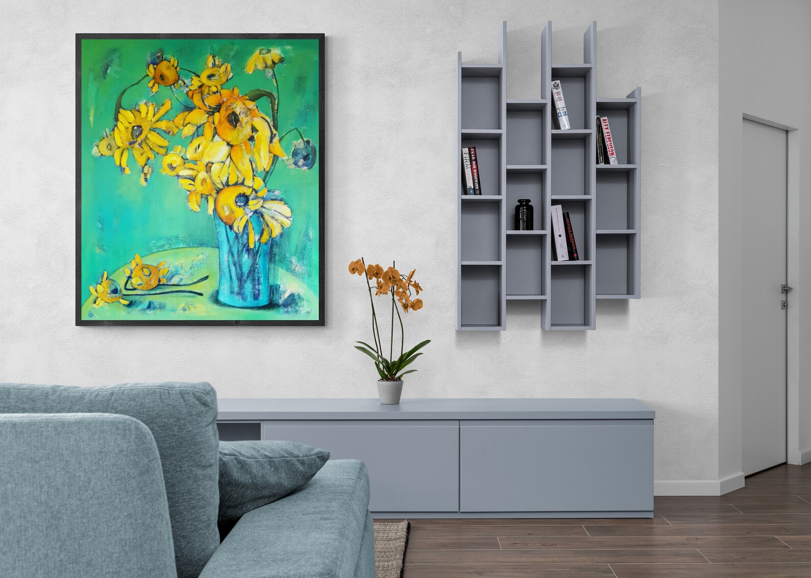 Extra Large Painting on Canvas With Sunflowers. Big Size Original ...