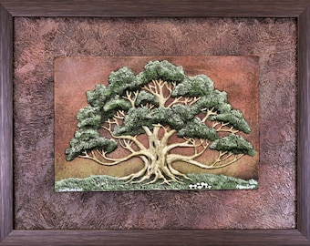 Back to Garden Cast Paper nature tree wall art | Etsy