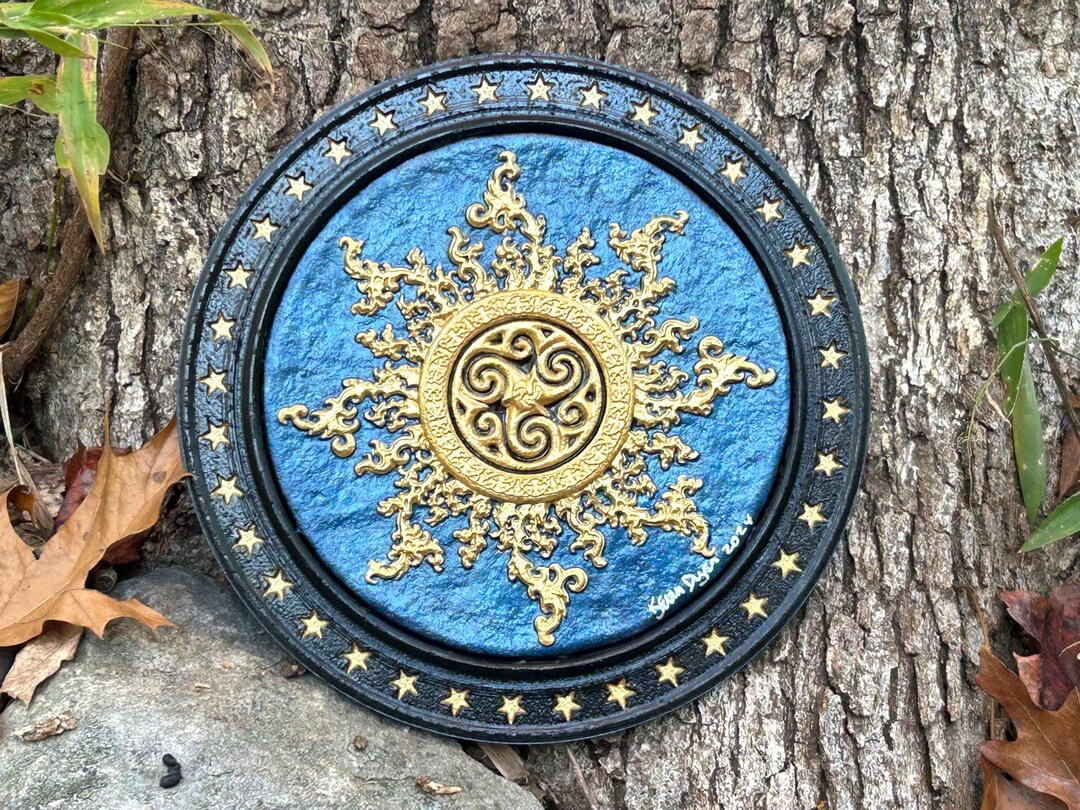 Celtic Sun - Cast Paper - Celestial - Irish Art - Celtic Art - Scottish ...