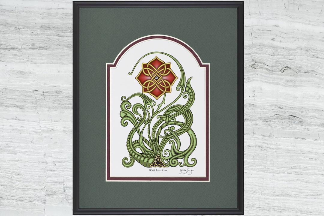 Wild Irish Rose – Framed Digital Art Print 8" X 10" - Mother's Day Gift ...