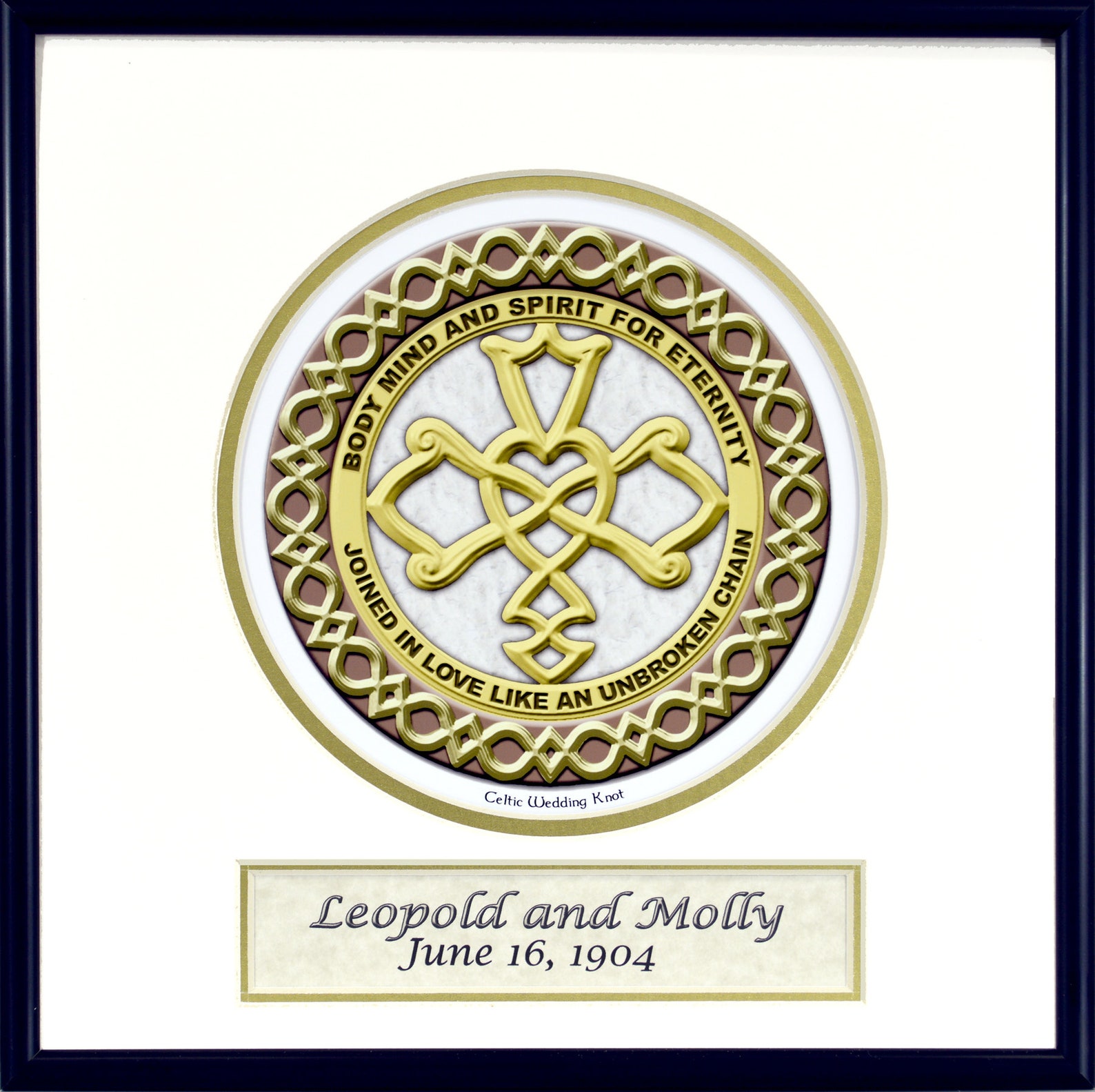 Personalized Celtic Wedding Knot framed Digital Art 10 - Etsy