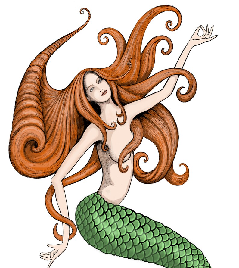 Siren Framed Digital Art Print 8 X 12 | Etsy