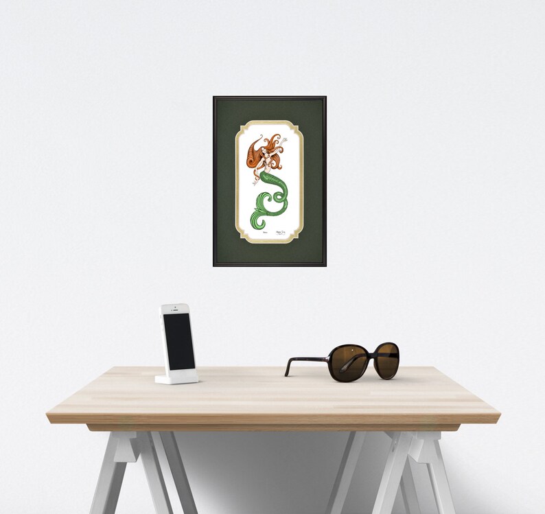 Siren Framed Digital Art Print 8 X 12 | Etsy