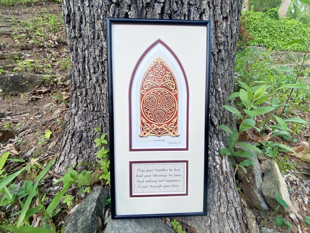 Celtic House Blessing - Digital Art Print 8" X 16" | Irish Scottish New ...