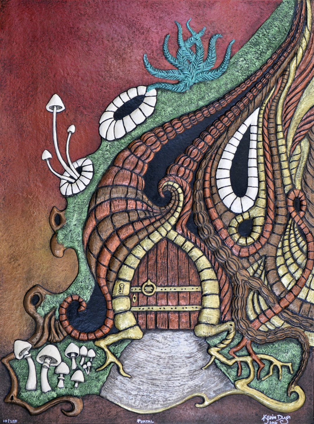 Portal - Cast Paper -door in Tree - Rabbit Hole - Fantasy Art - Fairy ...