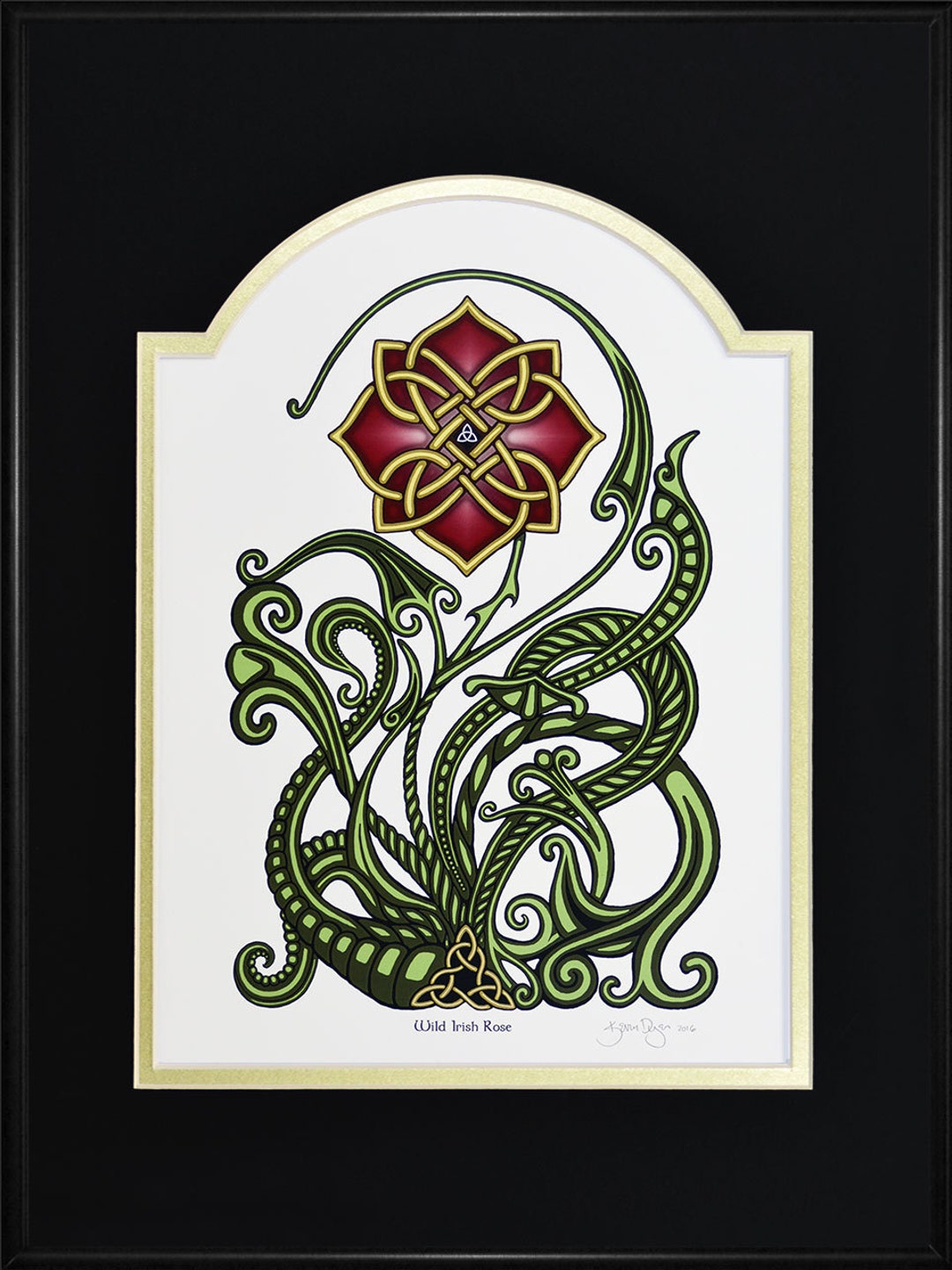 Wild Irish Rose – Framed Digital Art Print - 11" X 14" - Irish Gift ...