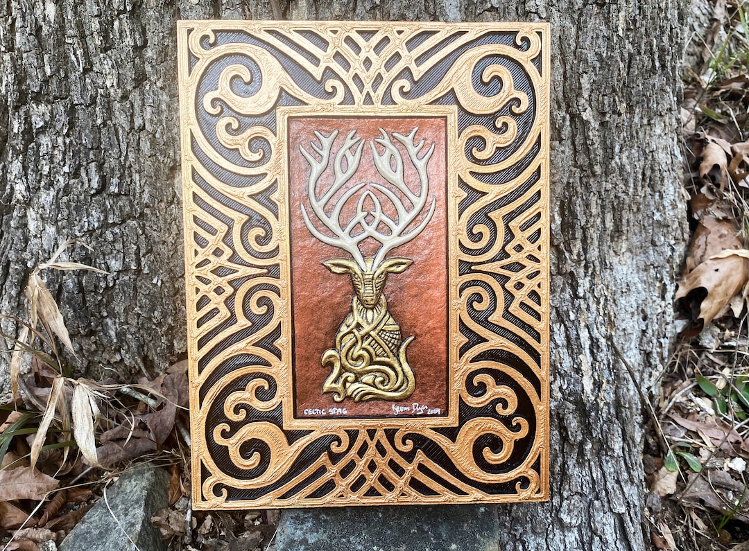 Celtic Stag Kevin Dyer Cast Paper Bronze Age Ancient Design Scottish ...