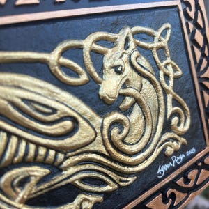 Celtic Cat - Cast Paper Kevin Dyer - Zoomorphic Irish Scottish Welsh ...