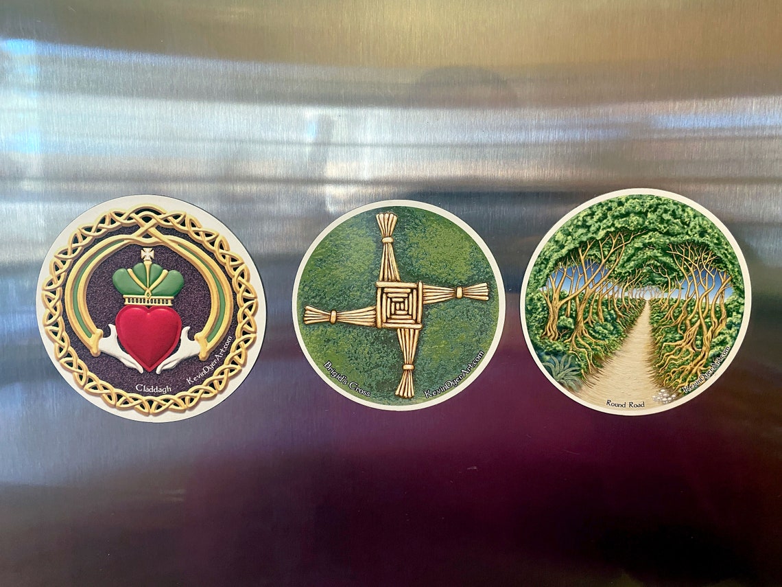 Irish Die-cut Magnet 3 Pack | Ireland Traditional Gift | Celtic ...