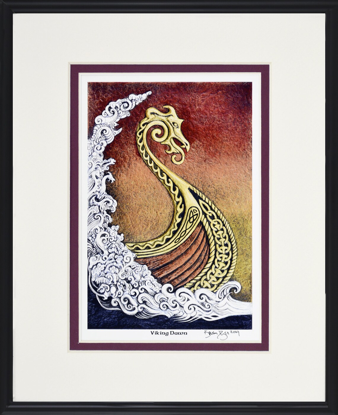 Viking Dawn Framed Digital Art Print 8 X 10 | Etsy