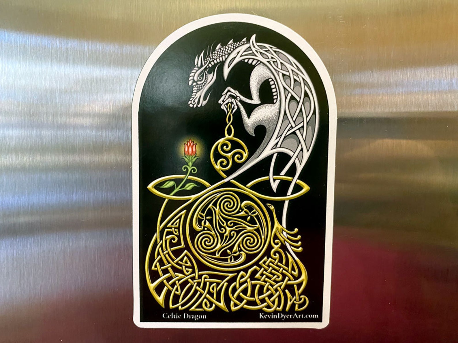 Celtic Dragon Die-cut Magnet | Irish Scottish Draconic Gift ...