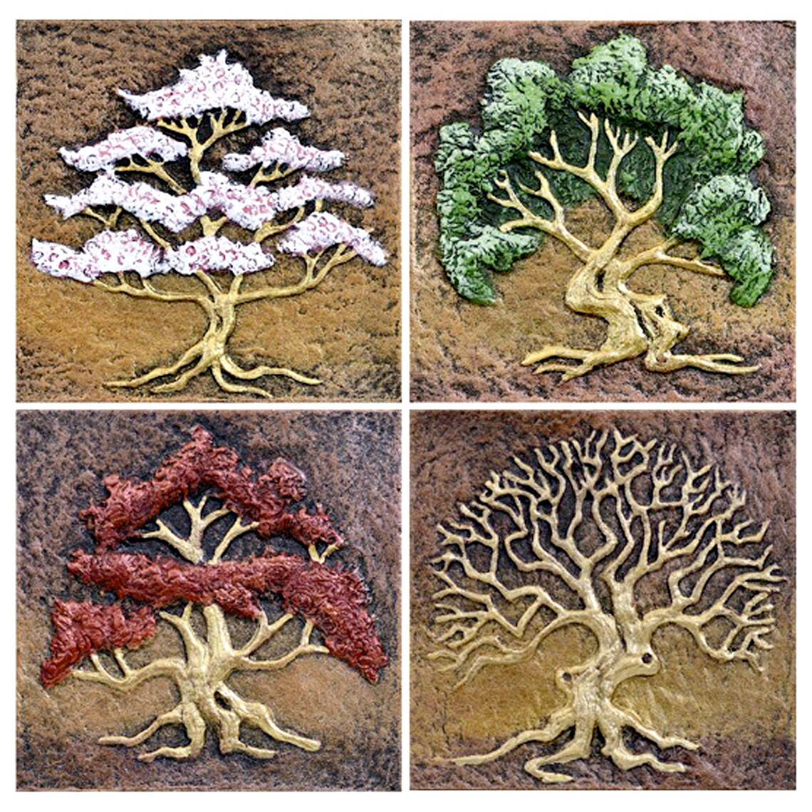 Four Seasons - Cast Paper - Trees - Seasons - Spring, Summer, Autumn ...