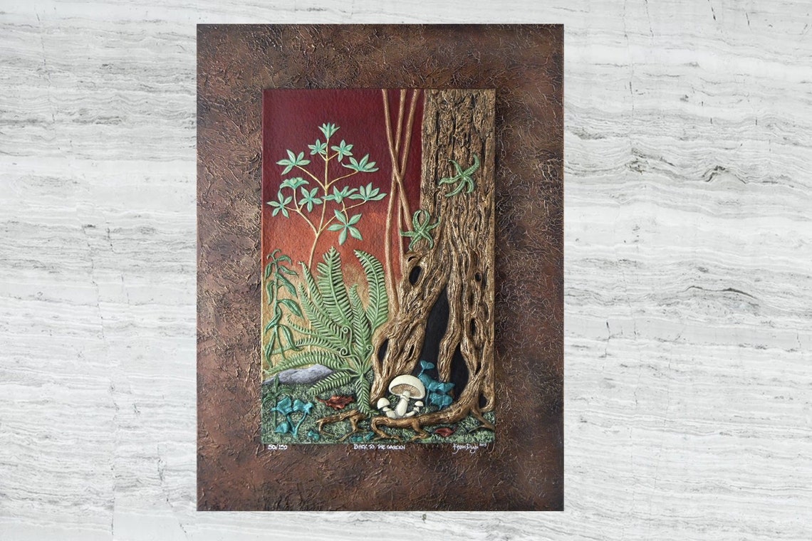 Back to Garden - Cast Paper - Nature - Tree - Wall Art - Canvas ...