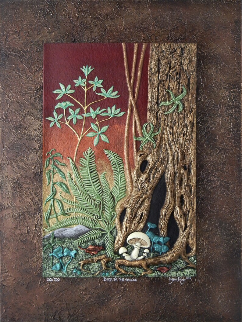 Back to Garden - Cast Paper - Nature - Tree - Wall Art - Canvas ...