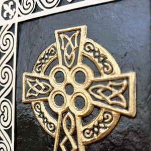 Celtic High Cross - Hand Painted Cast Paper - Celtic Blessing - Irish ...