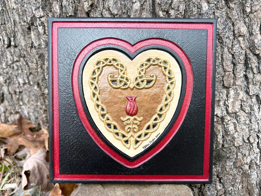 Celtic Love Knot - Cast Paper - Hand Painted - Wedding Gift - Irish ...