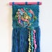 Blue Woven Wall Hanging, Art Yarn Wall Hanging, Baby Gift, Nursery ...
