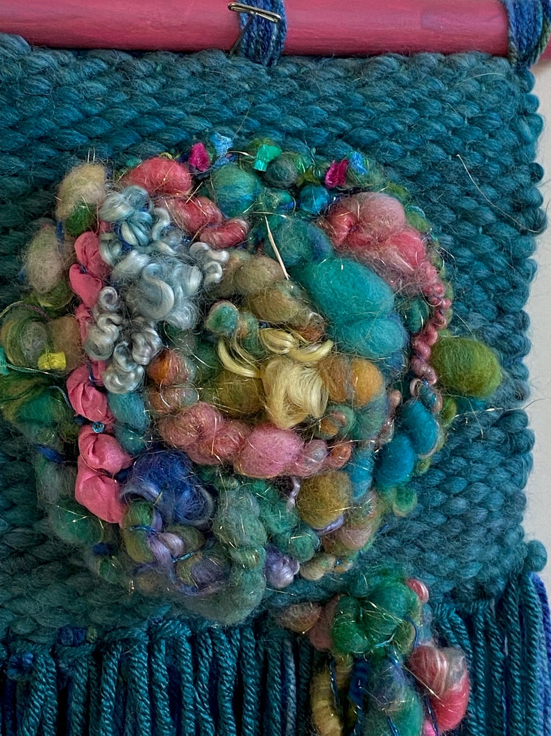 Blue Woven Wall Hanging, Art Yarn Wall Hanging, Baby Gift, Nursery ...