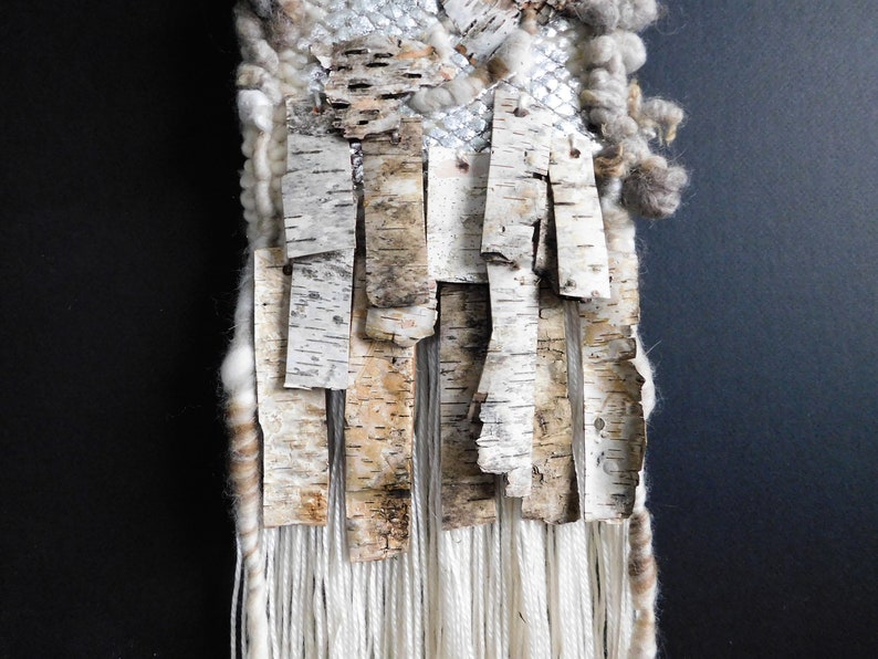 Silver Birch Wall Hanging, Art Yarn Wall Hanging, Weaving Wall Hanging ...