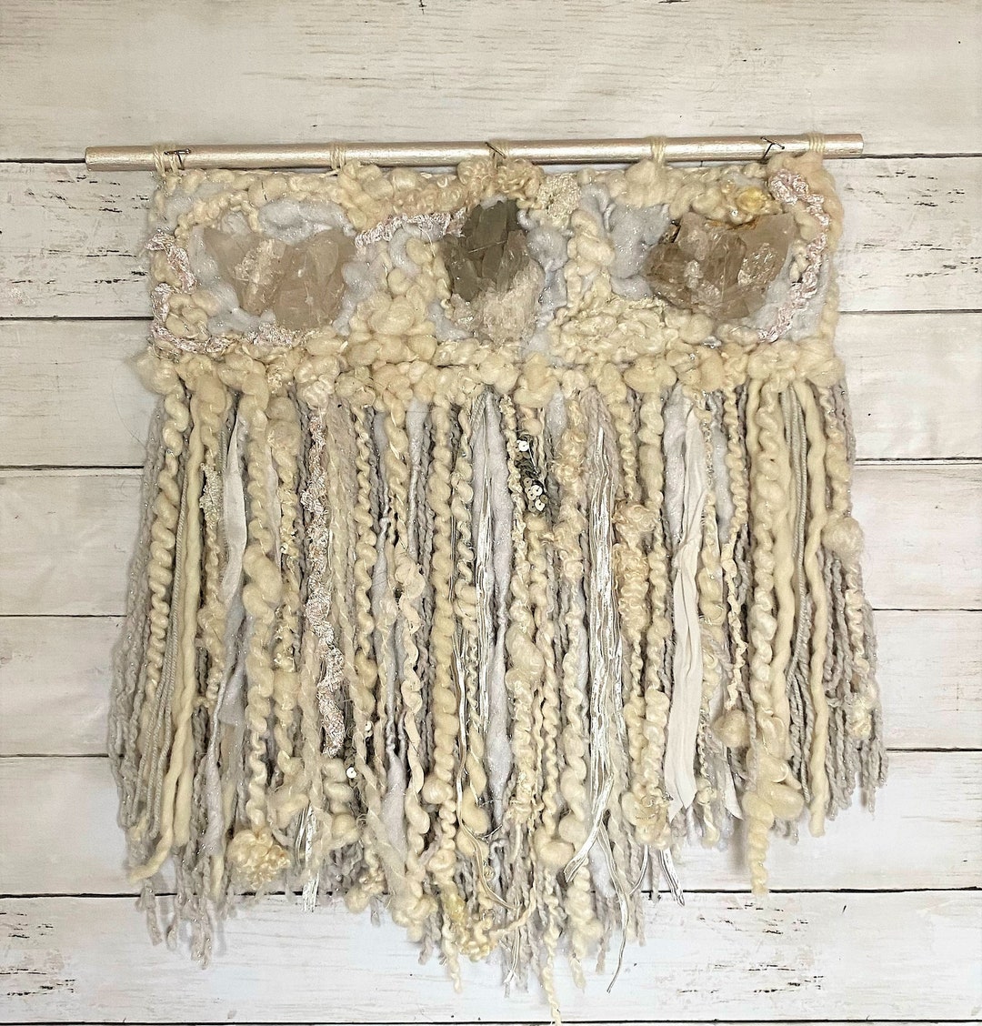 Crystal Cluster Wall Hanging, Art Yarn Wall Hanging,clear Crystal ...