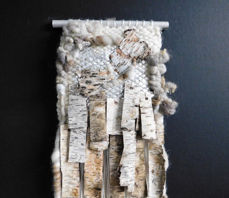 Silver Birch Wall Hanging, Art Yarn Wall Hanging, Weaving Wall Hanging ...