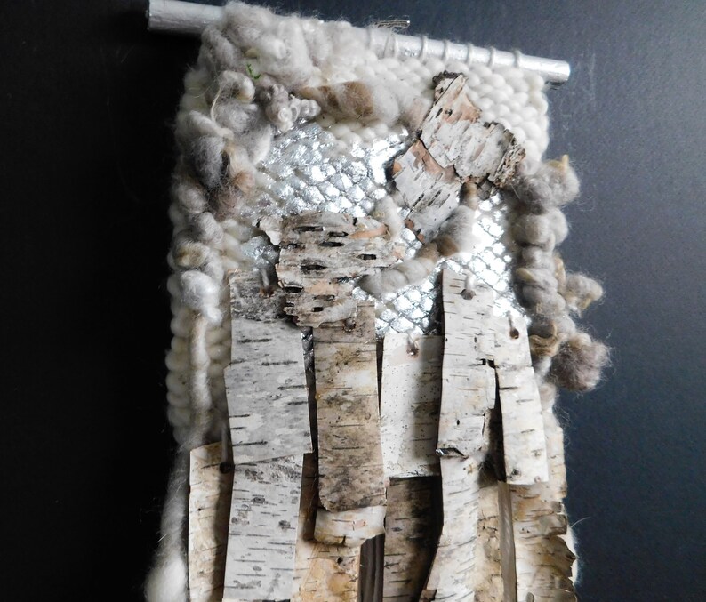 Silver Birch Wall Hanging, Art Yarn Wall Hanging, Weaving Wall Hanging ...