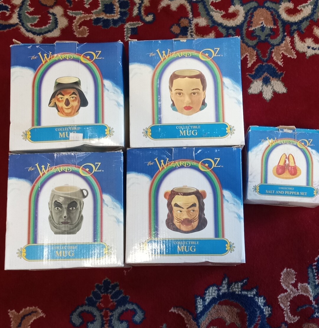 Vintage Wizard of Oz Mug Set With Ruby Shoe Salt and Pepper Leeber Ltd ...