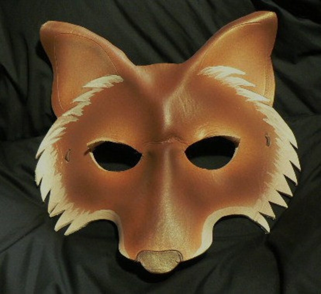 Fox Leather Mask Mr or Mrs Fox - Etsy