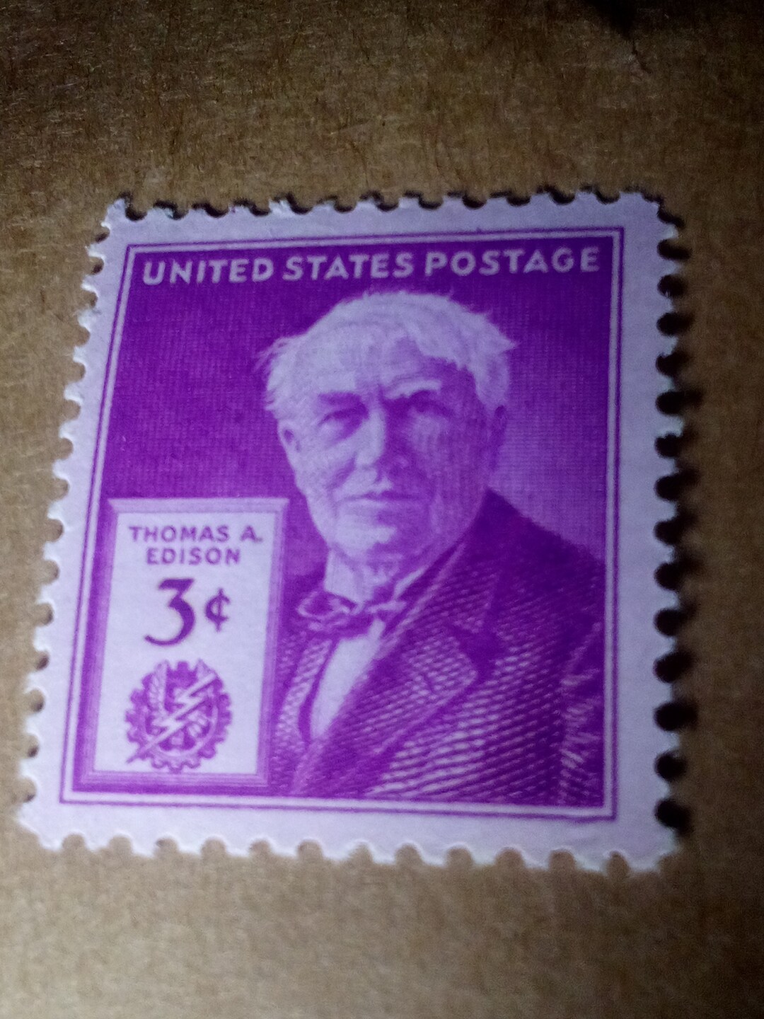 Thomas Alva Edison 3 Cent Postal Stamp Issued 1947. - Etsy