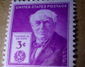 Thomas Edison Stamp | Etsy