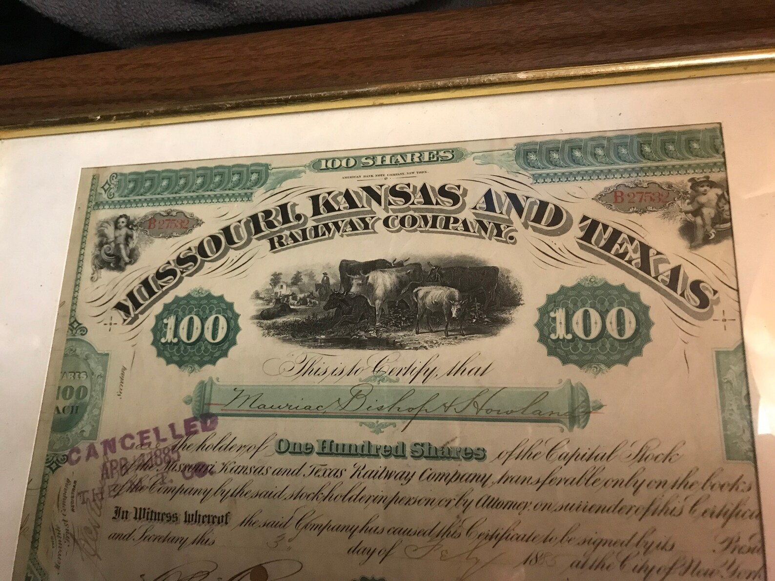 Antique Stock Certificate Railroad Company Stock Cherubs and - Etsy