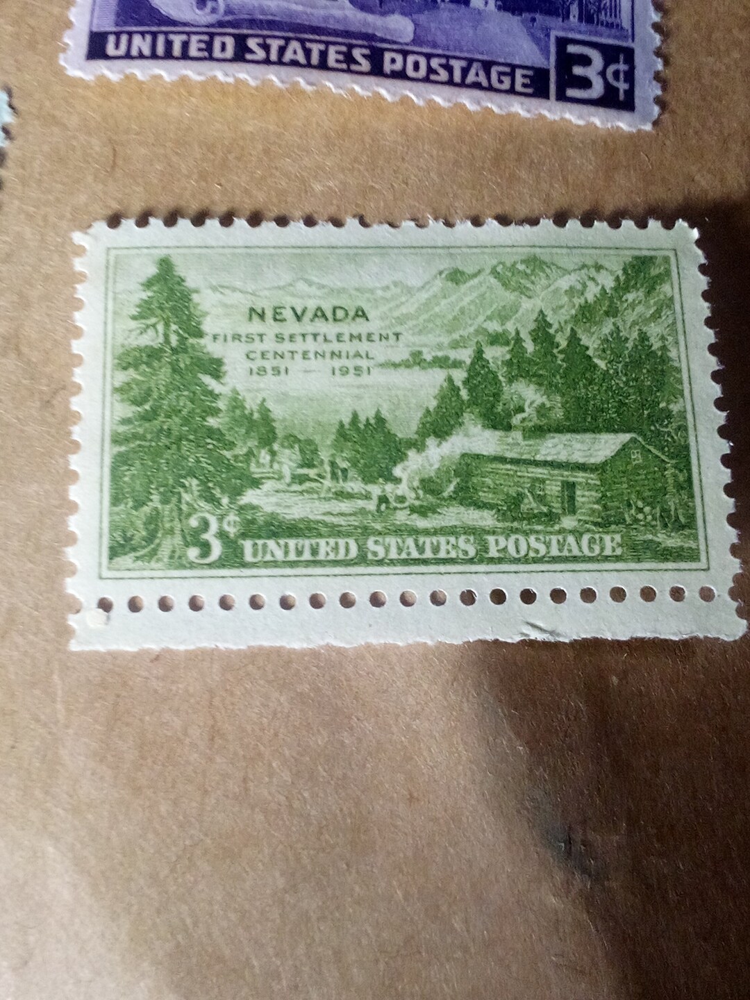 Nevada First Settlement Centennial 3 Cent Postal Stamp 1851 to 1951 ...