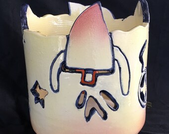 Ceramic Rocket Ship - Etsy
