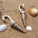 Pair of Seashell Ear Weights for Stretched Lobes in Bronze Hangers ...