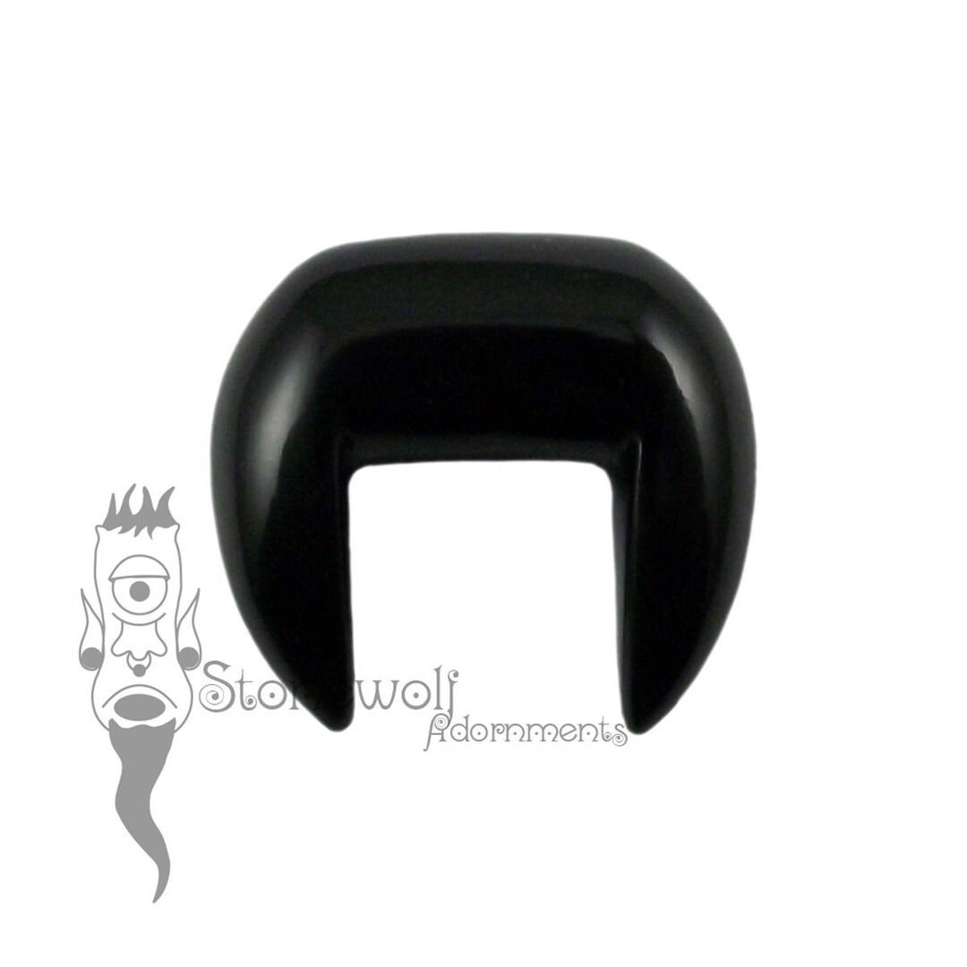 Black Delrin Septum Keeper for Stretched Nose Piercings- Made to Order Custom Hide Hider - Etsy