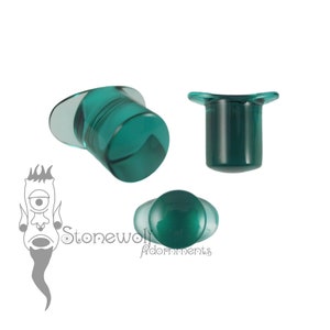 Maker's Choice Glass Round Labret Plug for Stretched Lip Piercings ...