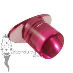 Maker's Choice Glass Round Labret Plug for Stretched Lip Piercings ...