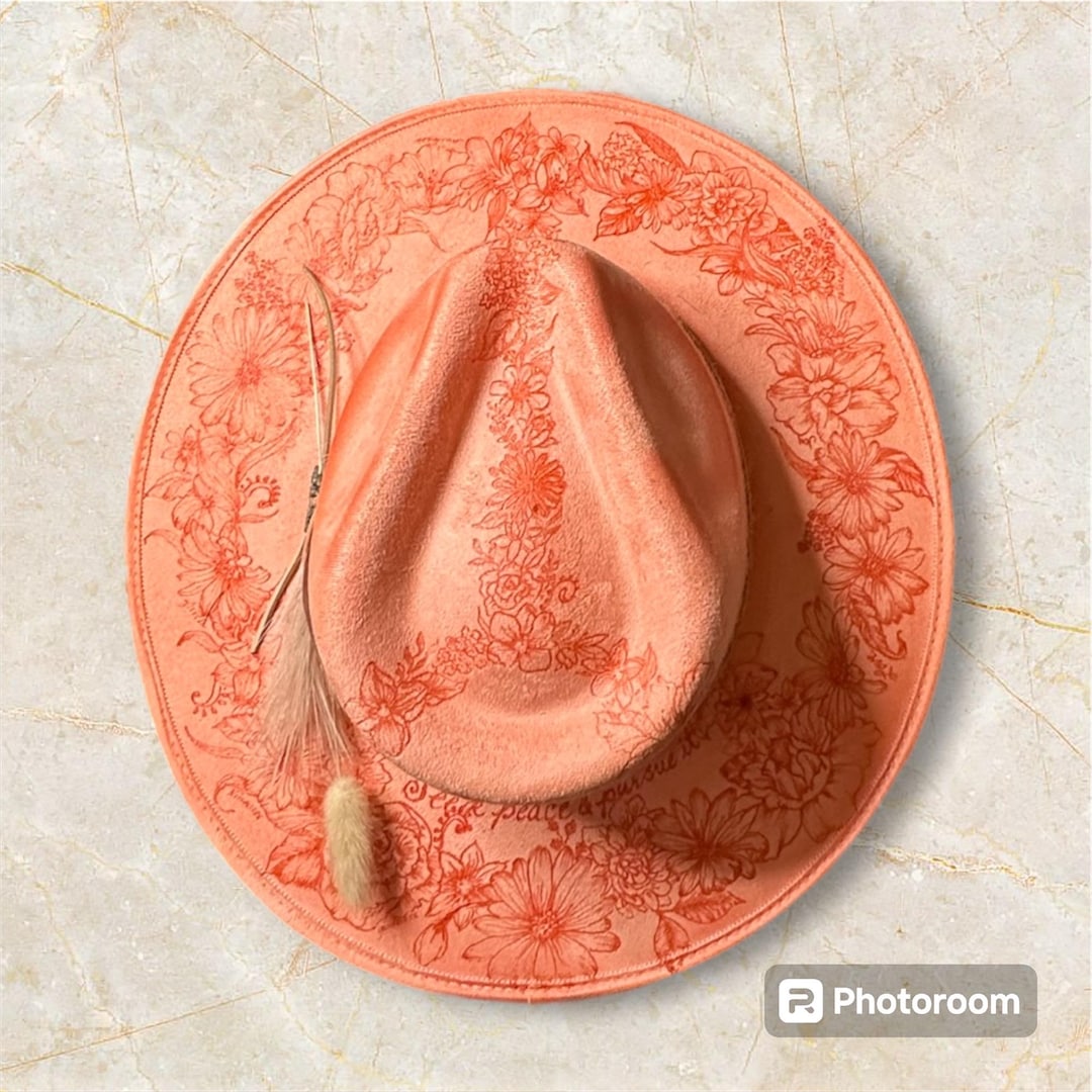 Hand Burned Boho Cowgirl Western Concert Hat. Pyrography - Etsy